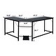 Computer PC Gaming Table Workstation Streamer Wide Tabletop CPU Storage ...