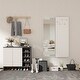 Versatile Wall-Mounted Mirror and Coat Rack Combo Space-Saving Design ...