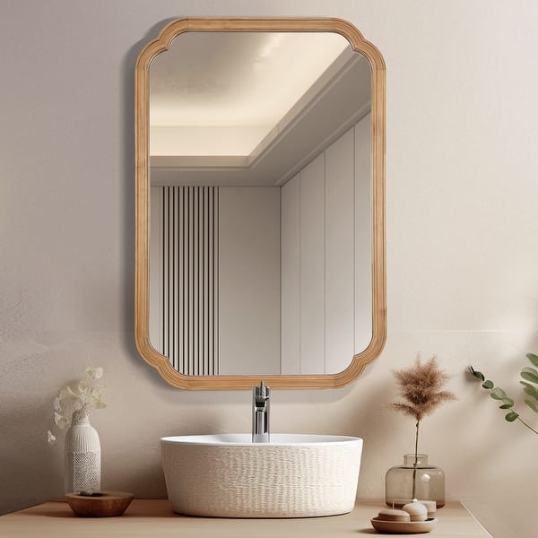 rounded rectangle framed mirror