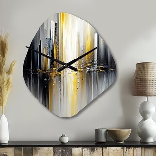Abstract Geometric Black And Yellow II - Abstract Geometric Large Wall ...