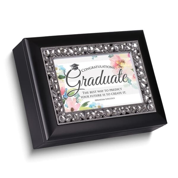Curata Black Resin Graduation Music Box: Pomp and Circumstance - Bed ...