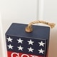 Glitzhome 24.75"H Lighted Patriotic/ Americana Wooden Firecracker Porch ...