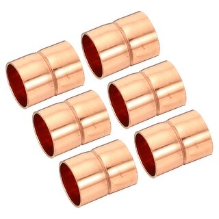 6x 18mm Straight Copper Coupling Sweat End Welding Joint Pipe Fitting ...