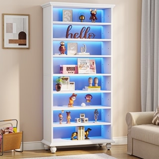 9-tier Tall Bookshelves LED Bookcase for Study Room - Bed Bath & Beyond ...