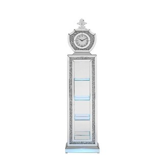 Acrylic Diamonds Grandfather Clock Mirrored Floor Clock with LED - Bed ...