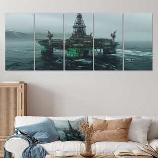 Grey Green Winter Drilling Dynamics Oil Rig I - Oil Rigs / Fields ...