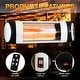 Electric Infrared Space Heater with Remote Control for Patio, Home ...