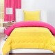 Hot Pink and Yellow Reversible Comforter Set - Bed Bath & Beyond - 37485508