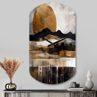 Exploring The Evolving Golden Moon IV - Landscape Modern Wall Clocks in ...