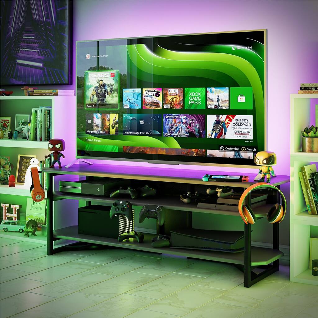 NTense Quest Gaming TV Stand for TVs up to 65" - Overstock - 33937744