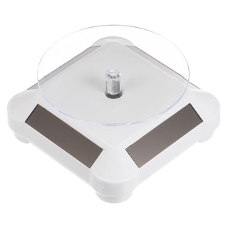 Solar Display Stand Turntable 360 Degree Rotating ABS White - Bed Bath ...
