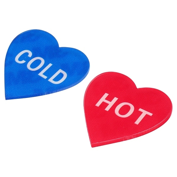Self Stick Hot/Cold Water Label Acrylic Heart Shape Sticker Marker ...