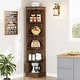 Narrow Corner Bookcase, 70.87-Inch Tall Corner Bookshelf with Open ...