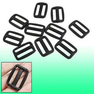 Webbing 1" Black Hard Plastic Slide Rectangle Buckle 10 Pcs - Bed Bath ...