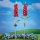 Set of 2 Solar Powered Hyacinth Garden Stakes - 17.250 x 3.500 x 3.380 ...