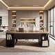 86.6-Inch L-Shaped Executive Desk, Extra Large Computer Desk with File ...