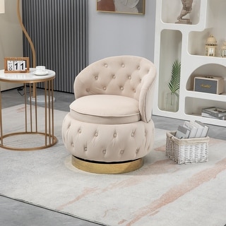 360 Degree Swivel Cuddle Barrel Accent Storage Chairs, Round Armchairs ...