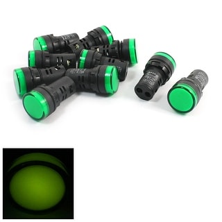 AC DC 24V 20mA Green Plastic Shell Energy Saving LED Indicator Lights ...