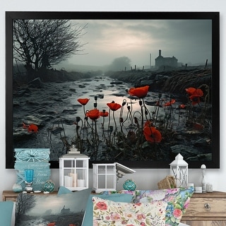 Designart "Ireland Irish Mist" Landscapes Framed Canvas Prints - Bed ...