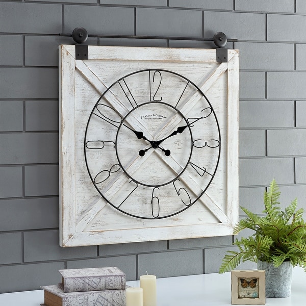 rustic wood wall clock