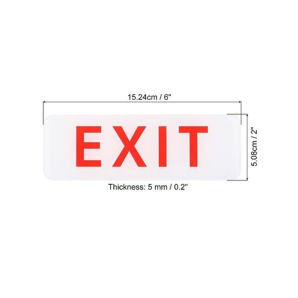 EXIT Sign, Acrylic Self Adhesive Door Sticker Wall Mounting Sign for ...