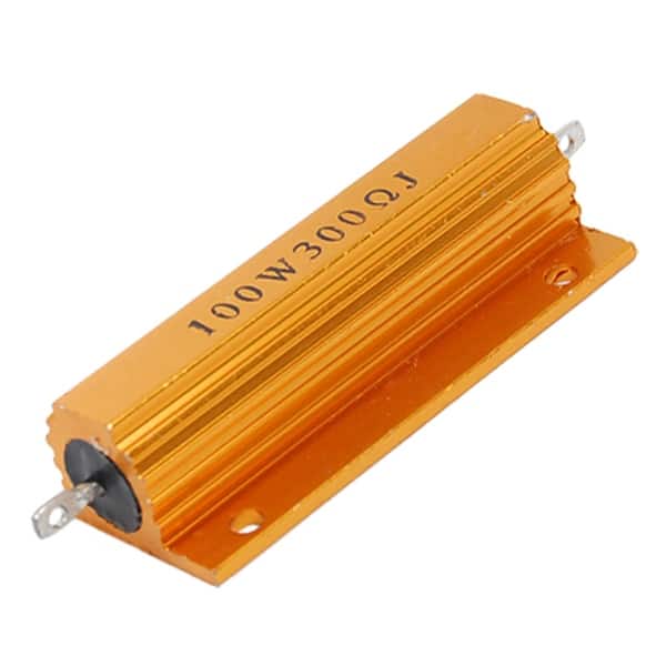Chassis Mounted Aluminum Casing Resistor 5% 300 Ohm 100W - Gold Tone ...