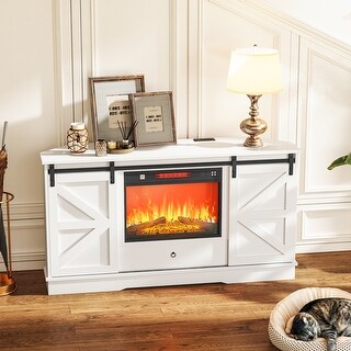 Moasis Corner TV Stand for 65 Inch TVs with Sliding Barn Door Corner ...