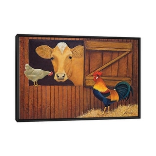 iCanvas "Friends In The Barn" by Lowell Herrero Framed Canvas Print ...