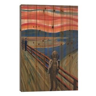 Still Screaming - The Scream tribute Print On Wood by Flooko - Multi ...