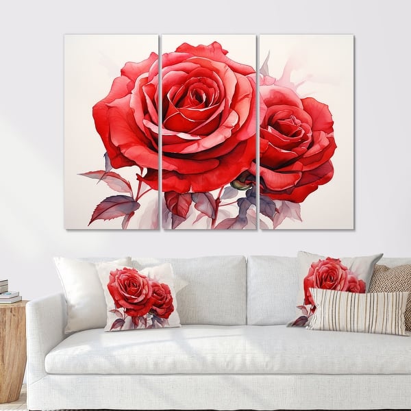 red rose canvas