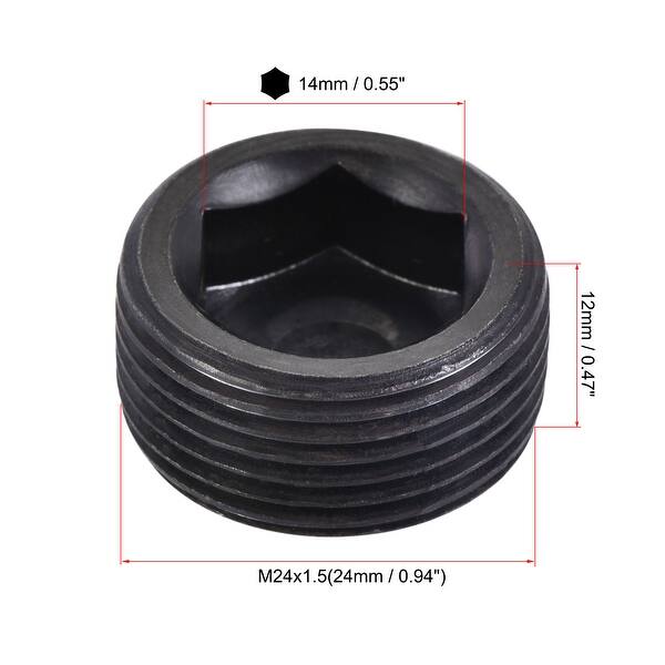 Carbon Steel Internal Hex Thread Socket Pipe Plug,M Male Thread Pipe ...