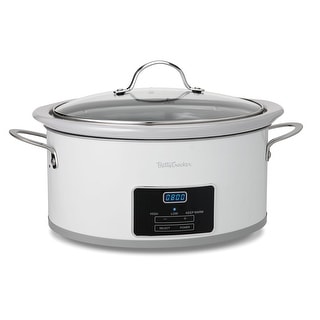 Betty Crocker 6-Quart Oval Digital Slow Cooker, White - Bed Bath ...