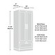 Wardrobe, Double Door Armoire with Drawer, Salt Oak finish - Bed Bath ...