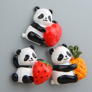 Cute Resin Pineapple Watermelon Panda 3D Fridge Magnet Sticker Souvenir ...