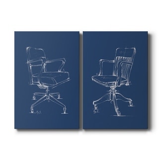 Office Chair Blueprint I Premium Gallery Wrapped Canvas - Ready to Hang ...