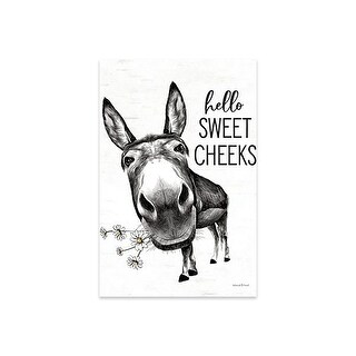 Hello Sweet Cheeks Donkey Print On Acrylic Glass by lettered & lined ...