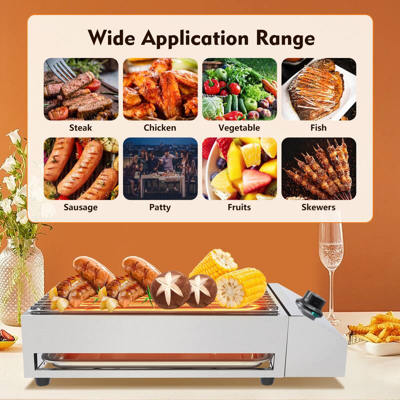 1800W Smokeless Barbecue Oven Electric Grill for BBQ Equipment ...