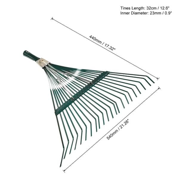 Leaf Rake Replacement, High Carbon Steel Lawn Folding Grass Tool, Green ...