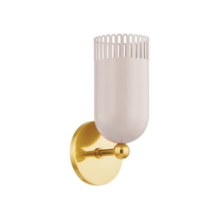 Liba Wall Sconce - Aged Brass/Soft Peignoir - Bed Bath & Beyond - 39830991