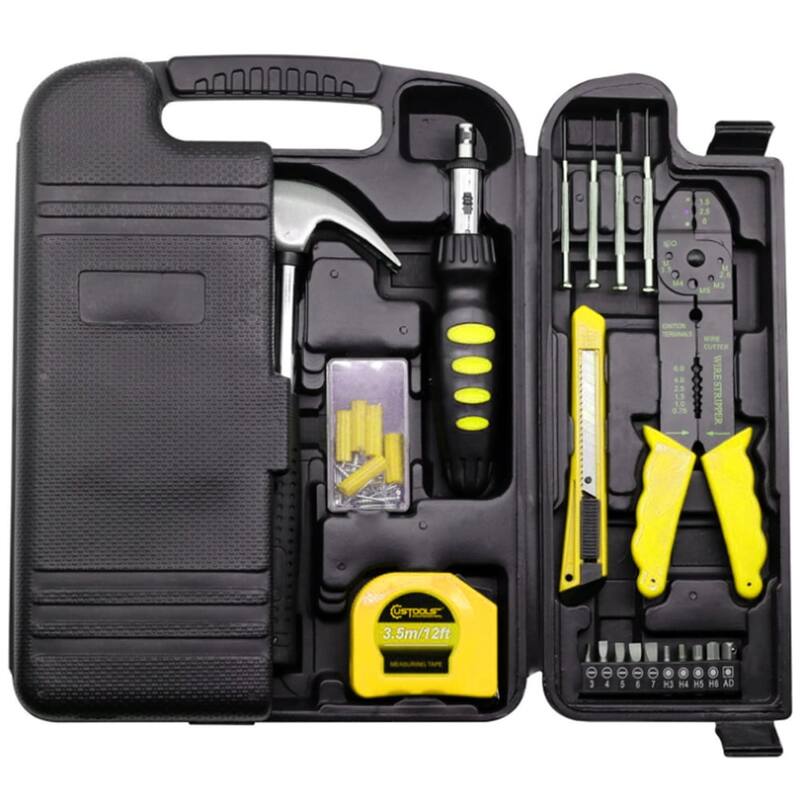 130-Piece Household Hand Tool Set - Overstock - 37507144