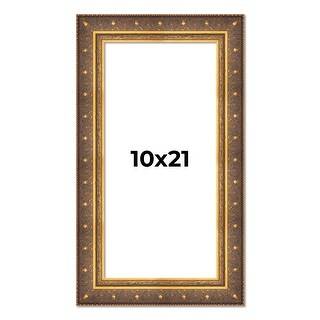 10x21 Frame Vintage Gold Solid Wood Picture Frame | 2.5 Inch Moulding ...
