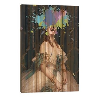 Madame De Bleu Print On Wood by Alain Magallon - Multi-Color - Bed Bath ...