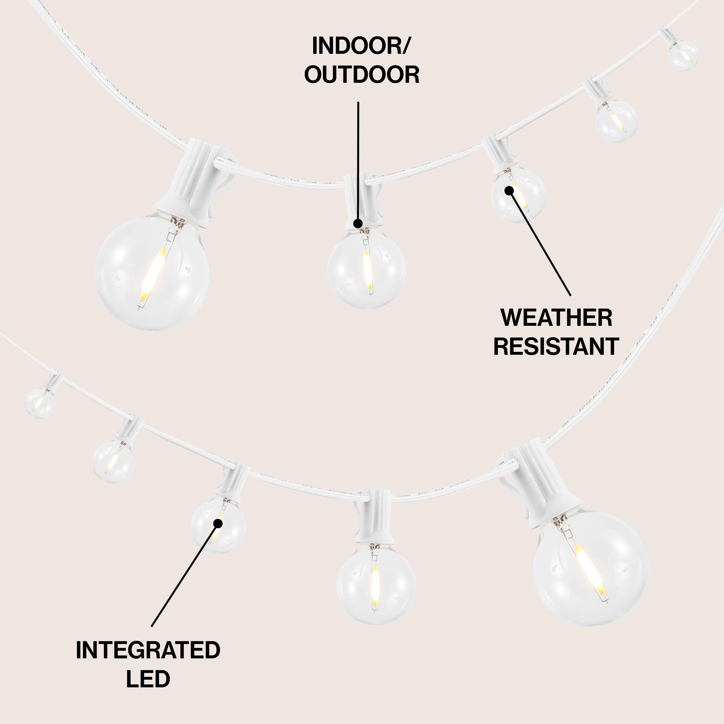 white string lights indoor