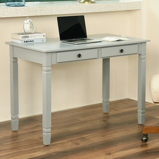 HomyLin 43.3" Computer Desk Studying Writing Table with 2 Drawers - Bed ...