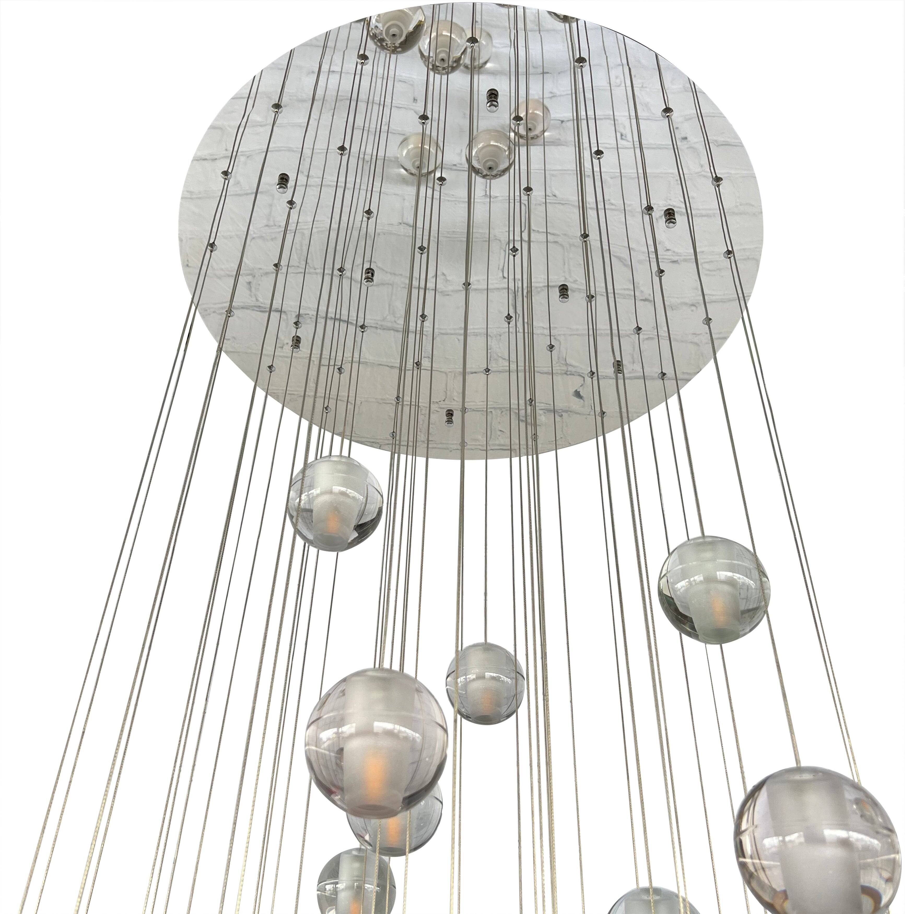 Oasis 48 Light Floating Glass Globe LED Chandelier - Bed Bath & Beyond ...