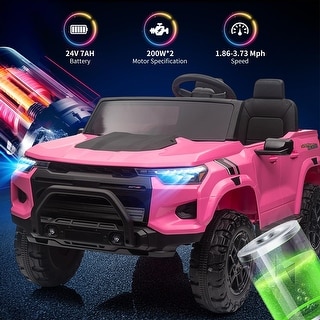 24V 2-Seater Kids Ride On Truck Electric Car - Bed Bath & Beyond - 42052605
