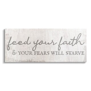 Stupell Feed Your Faith Spiritual Canvas Wall Art Design by Lil' Rue ...