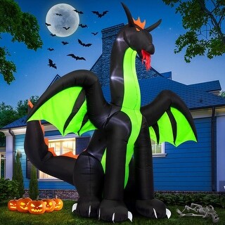 9 Ft Halloween Inflatables Giant Inflatable Dragon Decoration,with ...