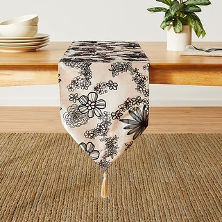 Violet Linen Silky Bloom Daisy Flower Pattern, 13 Inch by 70 Inch ...