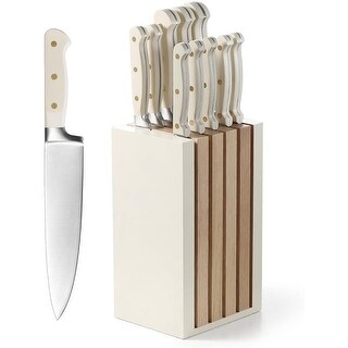 11-Piece Kitchen Knife Set with Knife Holder, Stainless Steel Sharp ...